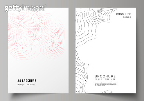 The vector illustration of editable layout of A4 format cover mockups ...