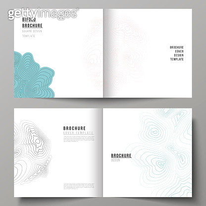 The vector illustration of the editable layout of two covers templates ...