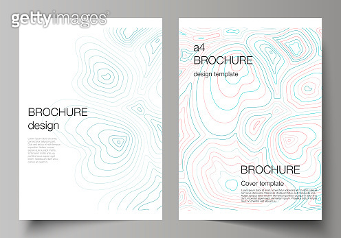 The vector layout of A4 format modern cover mockups design templates ...