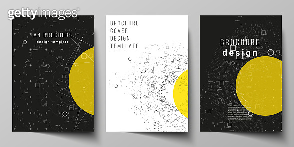 Vector layout of A4 format modern cover mockups design templates for ...