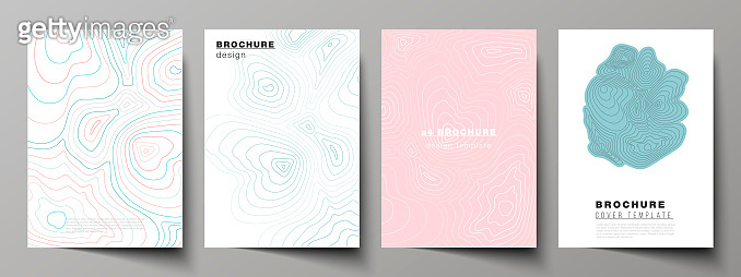 The vector layout of A4 format modern cover mockups design templates ...