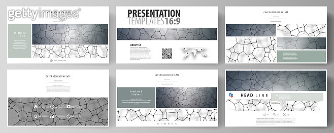 Business templates in HD format for presentation slides. Vector design ...