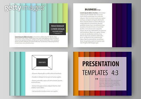 Set of business templates for presentation slides. vector layouts in ...