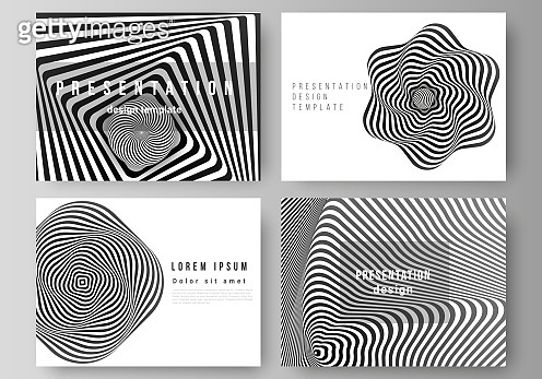 The minimalistic abstract vector layout of the presentation slides ...
