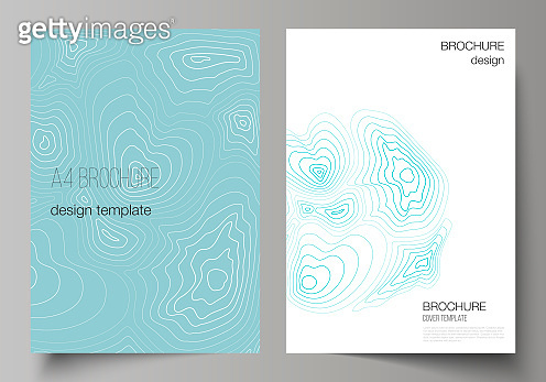 The vector illustration of editable layout of A4 format cover mockups ...