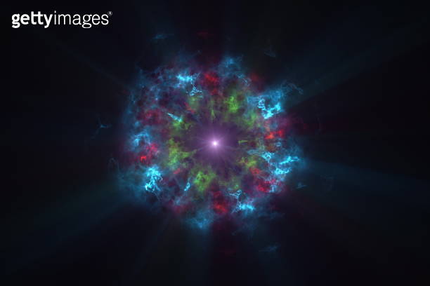 Colorful shock wave consisting particles. VFX elements, Graphic ...
