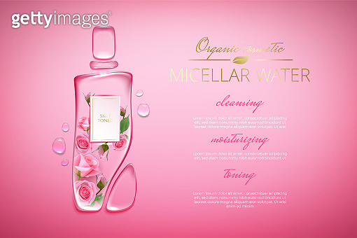 Original advertising poster design with water drops and liquid ...