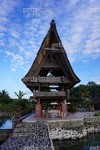 House of people in Samosir Island, the large volcanic island in Lake ...