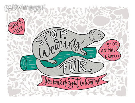 Stop wearing fur. 이미지 (1089508704) - 게티이미지뱅크