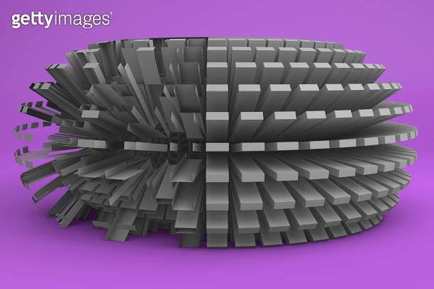 3d rendering of exploded perspective of abstract object. 이미지 ...