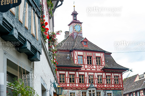 Historic building of Rathaus, administrative town hall of Stein Am ...