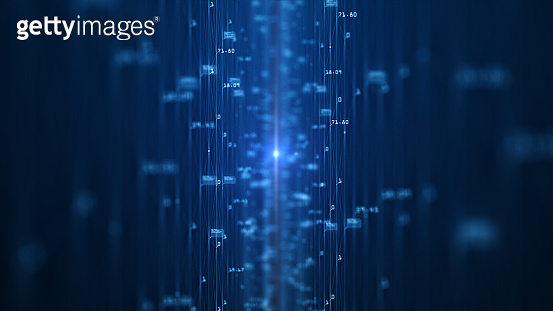 Big data visualization concept. Machine learning algorithms. Analysis of information. Technology ...