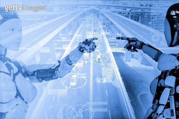 AI cyborg command traffic system (1143848220) 일러스트, 무료 일러스트 - 게티이미지뱅크