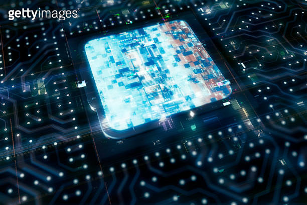 Computer processor circuit board with glitch 이미지 (1170306660) - 게티이미지뱅크