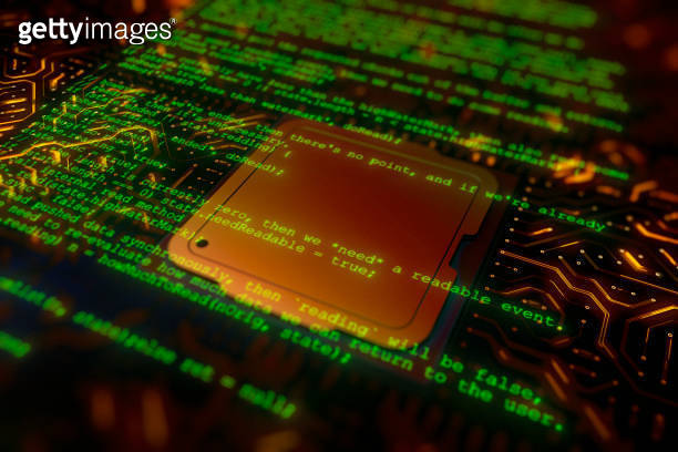 Computer language on circuit board 이미지 (1183119123) - 게티이미지뱅크