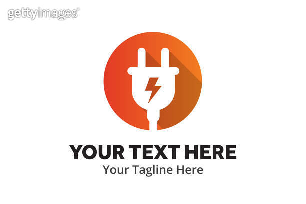 simple electrical logo creative design in flat style with color ...