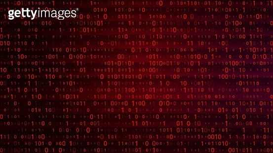 Abstract Red Background with Binary Code. Malware, or Hack Attack ...