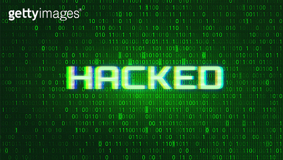 Abstract Green Background with Binary Code Numbers. Data Breach ...