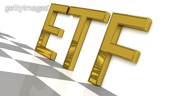 ETF sign in golden glossy letters 이미지 (1127144955) - 게티이미지뱅크