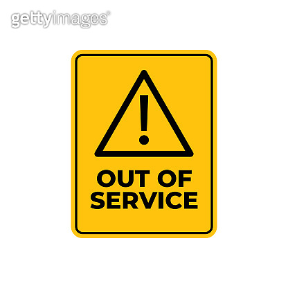 Warning, Out of Service sign. 이미지 (1156197158) - 게티이미지뱅크