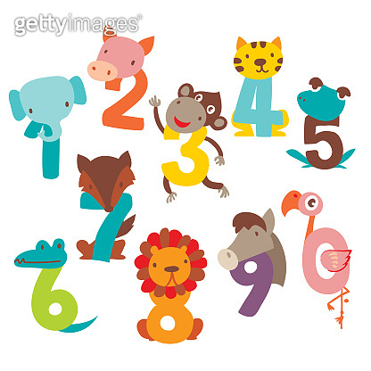 animals number vector design 이미지 (1097837638) - 게티이미지뱅크