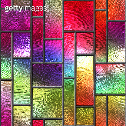 Stained glass seamless texture with rectangle pattern for window ...