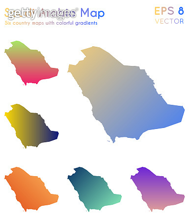 Map of Saudi Arabia with beautiful gradients. (1144170367) 일러스트, 무료 ...