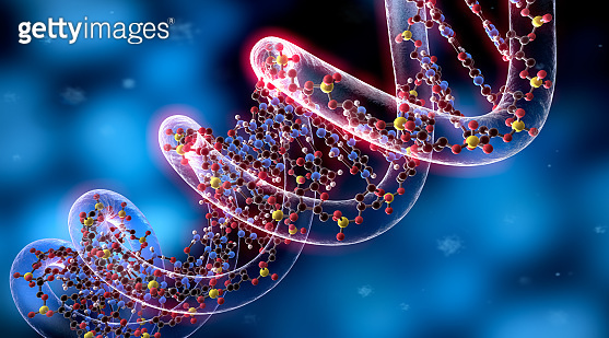 DNA sequence, DNA code structure - Medical 3d Illustration 이미지 ...
