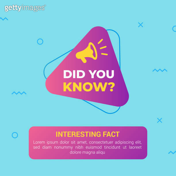 Did you know with megaphone icon (1165418011) 일러스트, 무료 일러스트 - 게티이미지뱅크