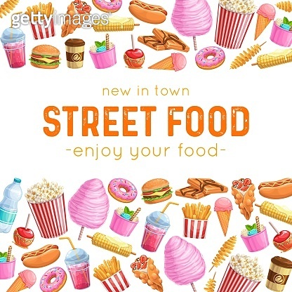 Street food layout 이미지 (1187074864) - 게티이미지뱅크