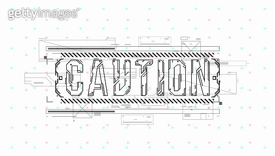Caution. Conceptual Layout with HUD elements for print and web ...