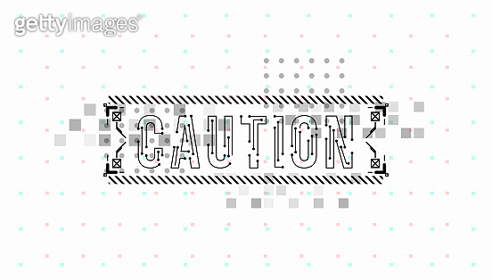 Caution. Conceptual Layout with HUD elements for print and web ...