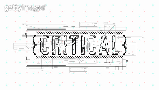 Critical. Conceptual Layout with HUD elements for print and web ...
