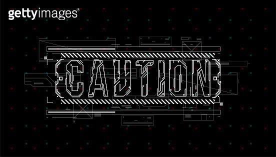 Caution. Conceptual Layout with HUD elements for print and web ...