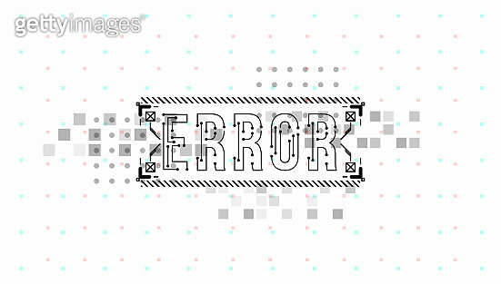 Error. Conceptual Layout with HUD elements for print and web. Lettering ...