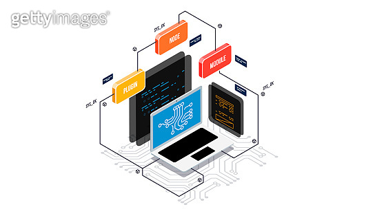 Isometric design concept virtual reality and augmented reality ...