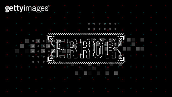 Error. Conceptual Layout with HUD elements for print and web. Lettering ...
