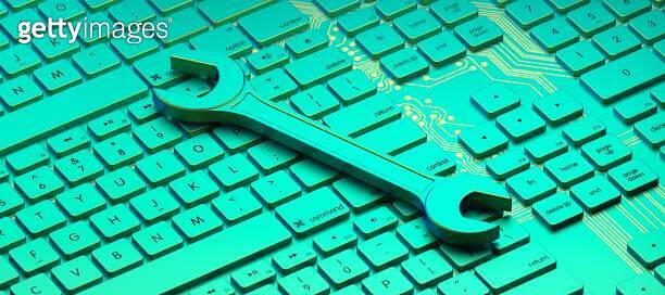Keyboard Adjustable Spanner Computer Service Repair Concept 이미지 ...