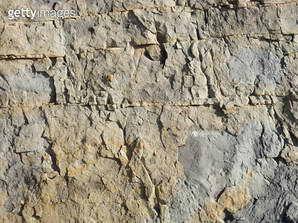 Gray stone cliffs on the coast of the sea. Tuapse, Black Sea, Caucasus ...