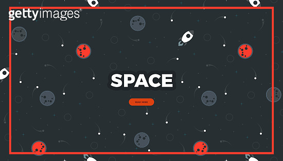 Space Exploration website template, retro vector design 이미지 (1190251732 ...