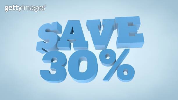 Save 30% Discount, Thirty Percent - 3D Text Illustration 이미지 ...