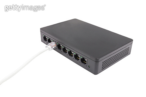 The network cables to connect Lan port in the Datacenter room, concept ...