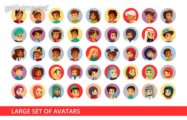 Social network user avatars vector cartoon illustration of people and ...
