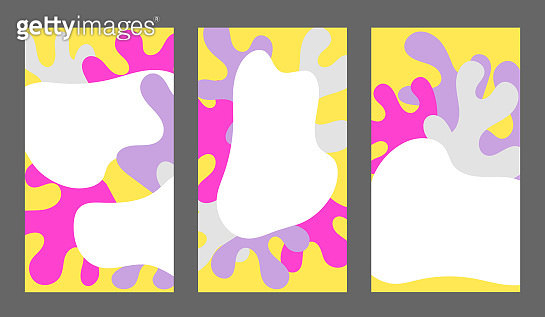 Colored intersecting spots. Design templates for social media stories ...