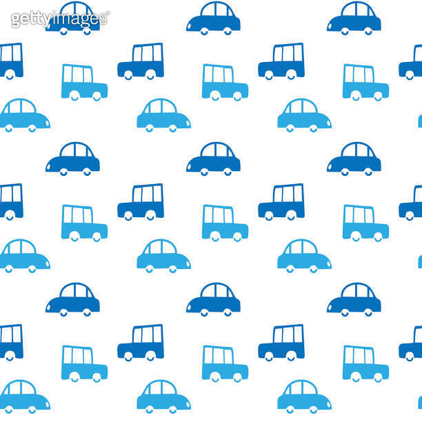 Blue toy cars . Seamless vector pattern for the design of children ...