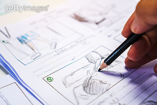 Hands on Storyboard movie layout for pre-production, storytelling ...