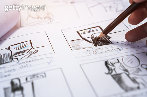 Hands on Storyboard movie layout for pre-production, storytelling ...