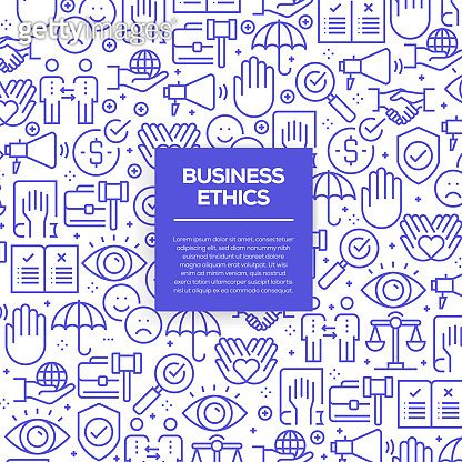 Vector set of design templates and elements for Business Ethics in ...