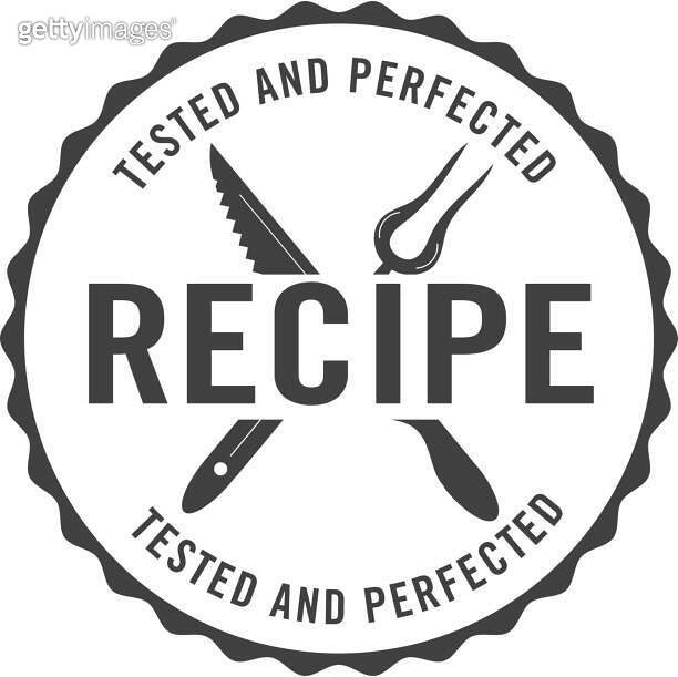 Tried and Tested Recipe Approved Label design with text for Test ...