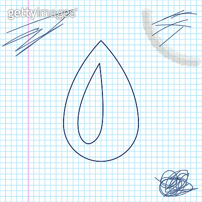 Drop line sketch icon isolated on white background. Vector Illustration ...